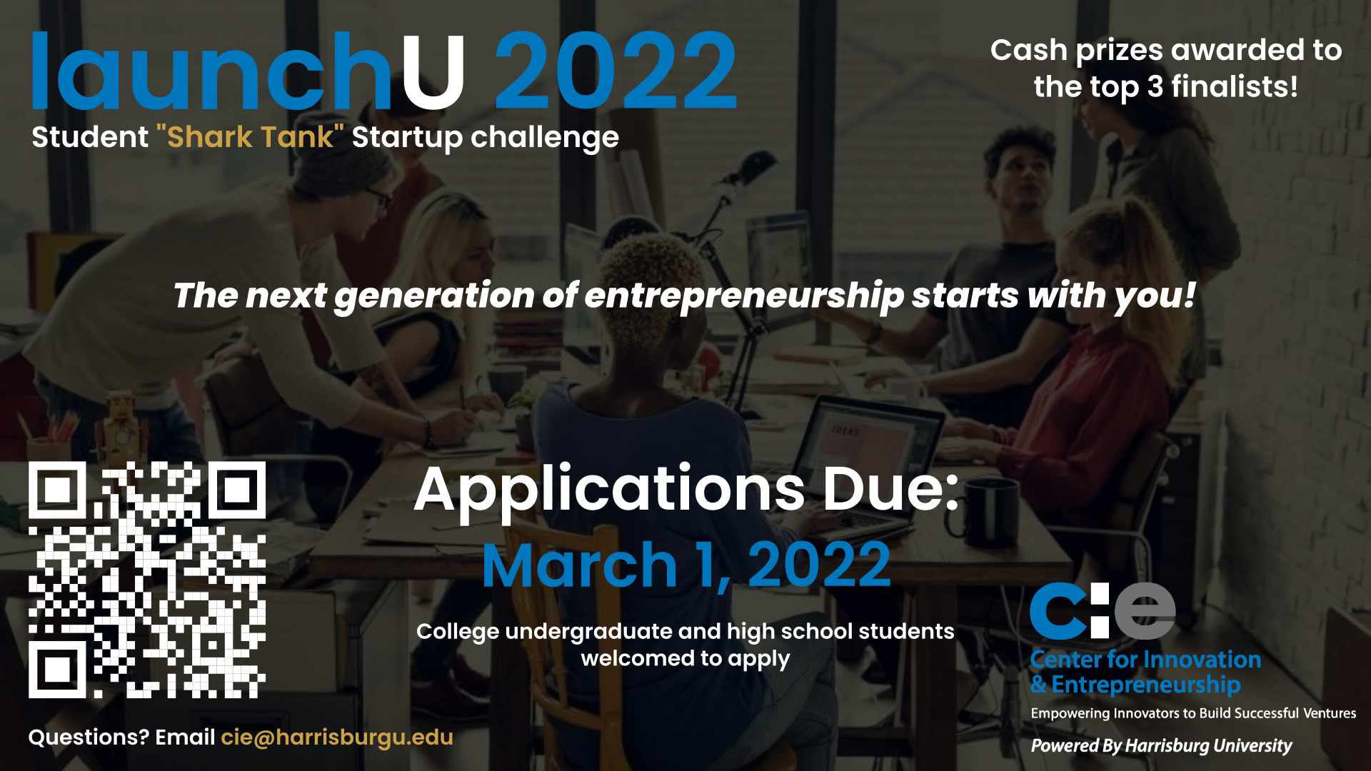 Startup challenge for high school and undergraduate students
